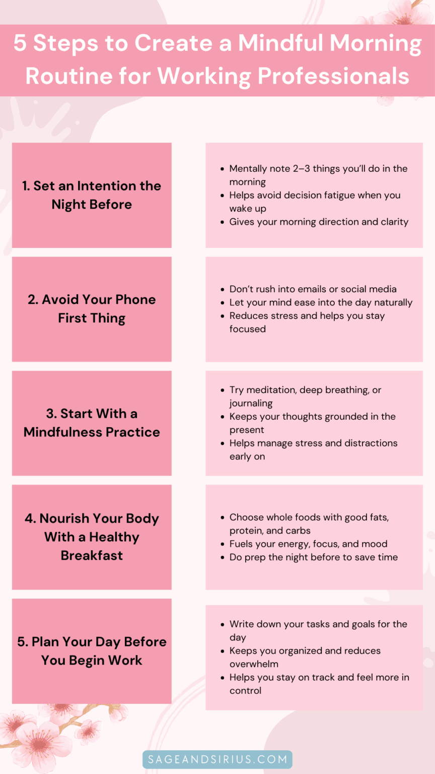 5 Simple Steps to Create a Mindful Morning Routine for Working ...