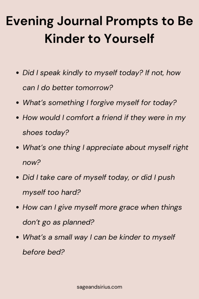 41 Evening Journal Prompts to Reflect and Unwind Before Bed - Sage and ...
