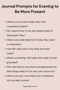 41 Evening Journal Prompts to Reflect and Unwind Before Bed - Sage and ...