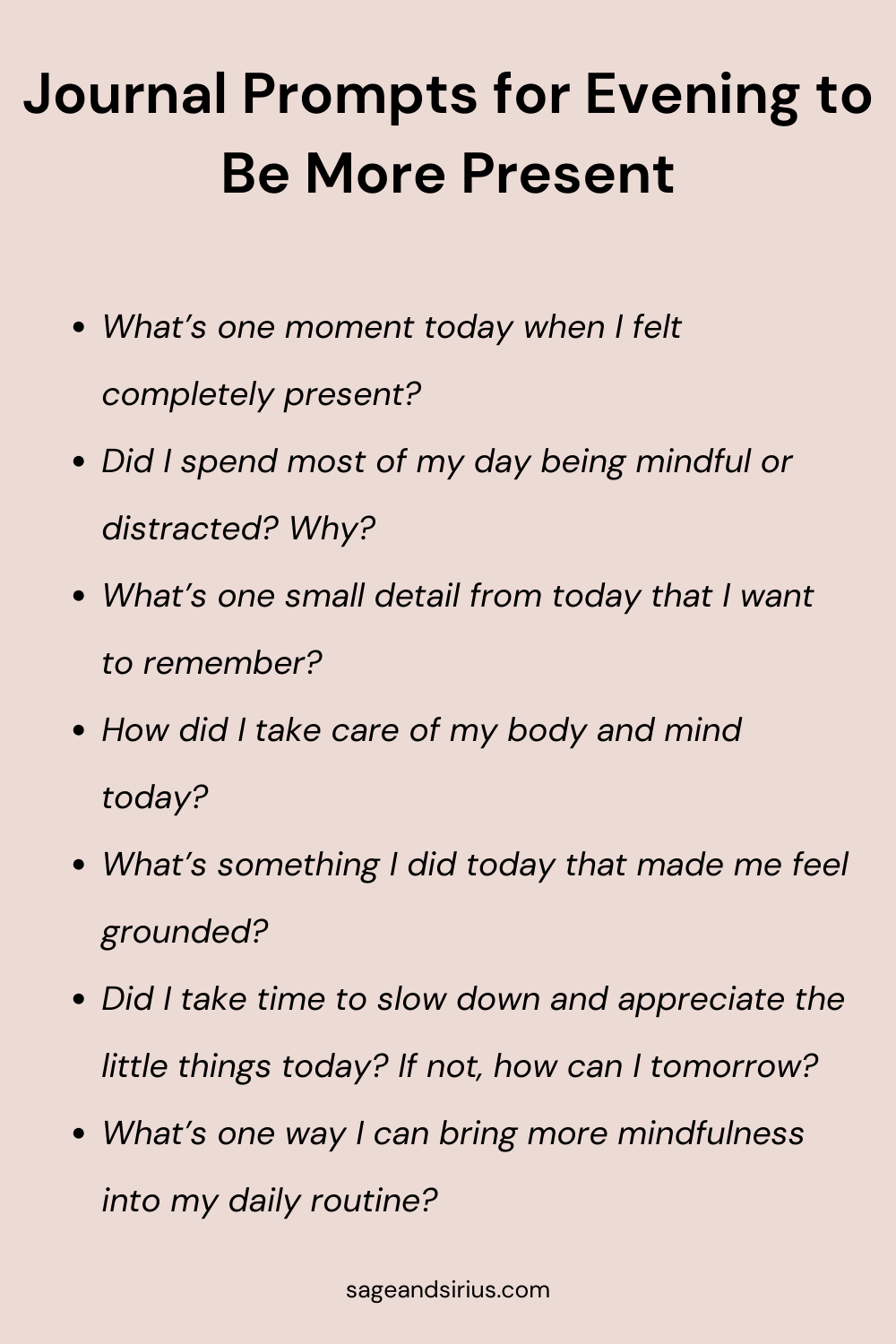41 Evening Journal Prompts to Reflect and Unwind Before Bed - Sage and ...