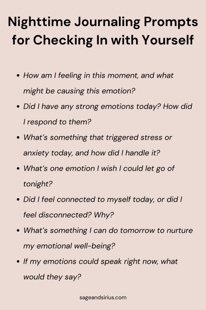 41 Evening Journal Prompts to Reflect and Unwind Before Bed - Sage and ...